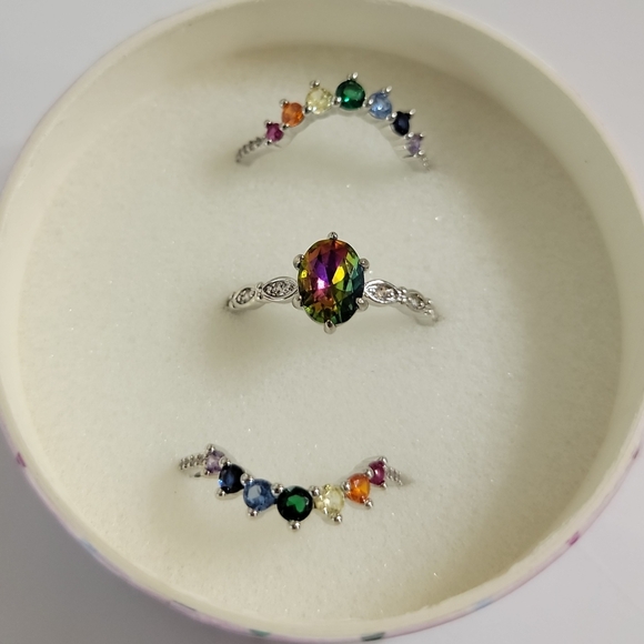B.P. | Jewelry | Bp Simply Be You Rainbow Topaz Ring Set In Size 7 ...